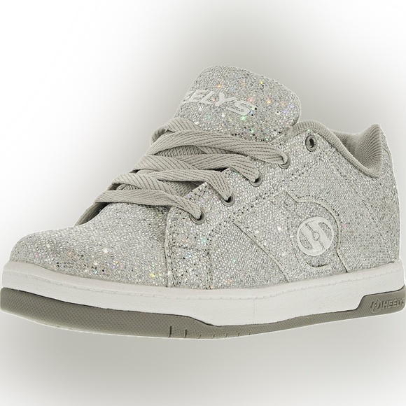 Heelys | Shoes | Heelys Split Sparkly Disco Glitter Silver Kids Skate ...